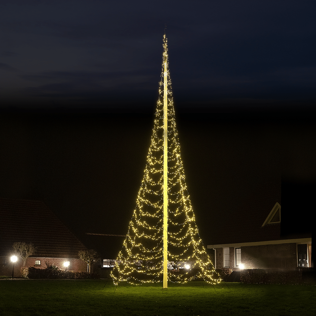 Xmas Starlight® | 10 meter vlaggenmast | 4000 LED-lampjes | Warm wit ...